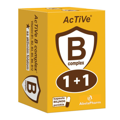 Active B complex, 30 kapsula 1+1 GRATIS