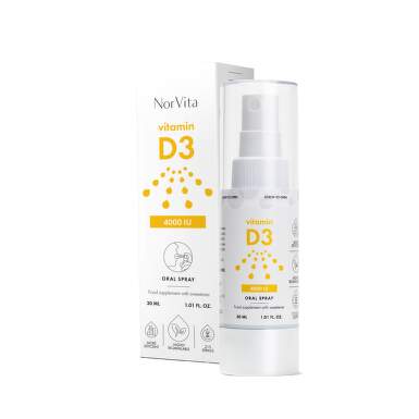 NorVita vitamin D3 oralni sprej 4000 IU, 30ml