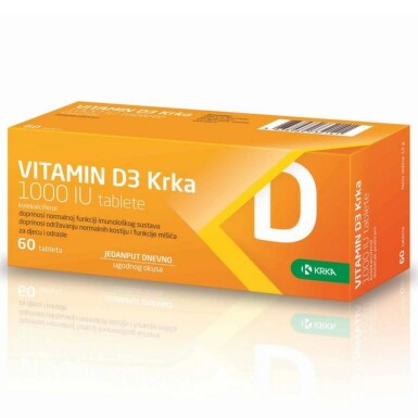 Vitamin D3 1000 internacionalnih jedinica, 60 tableta