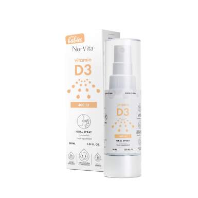 NorVita vitamin D3 for babies oralni sprej 400 IU, 30ml