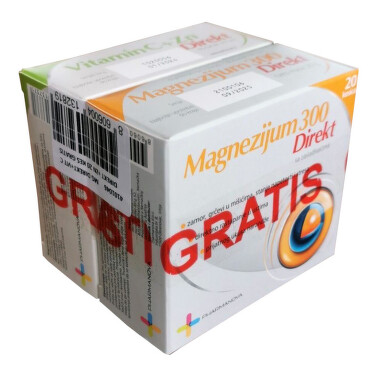 Magnezijum 300 Direkt, 20 kesica + Vitamin C + Cink Direkt, 20 kesica GRATIS