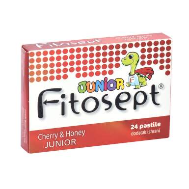 Fitosept Junior višnja i med 24 pastile