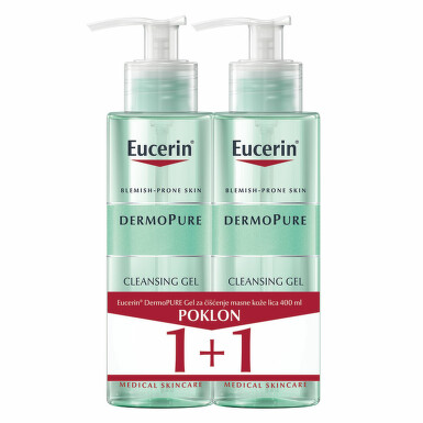 Eucerin DermoPure gel za čišćenje 400 ml, 1+1 GRATIS