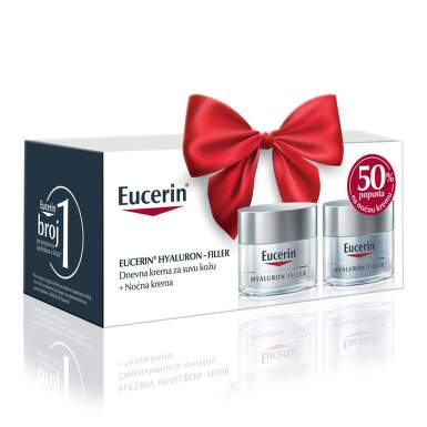 Eucerin Box Hyaluron-Filler Dnevna krema za suvu kožu+Noćna krema sa 50% popusta