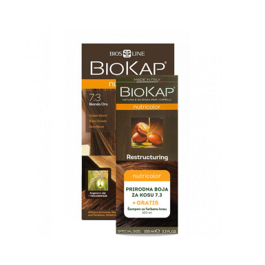 Biokap Nutricolor 7.3 + Šampon za farbanu kosu GRATIS