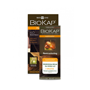 Biokap Nutricolor 6.0 + Šampon za farbanu kosu GRATIS