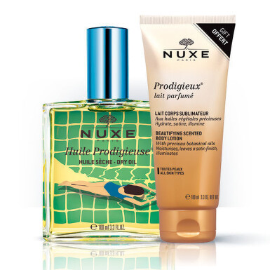 Nuxe Huile Prodigieuse Plavo Limited Edition suvo ulje 100 ml + Prodigieux Lait Parfume Losion za telo 100 ml