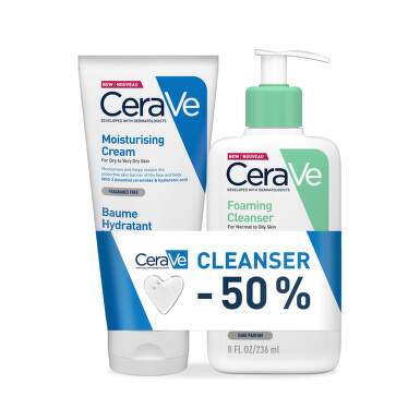 CeraVe Hidratantna krema 177ml + 50% popusta na Penušavi gel za čišćenje 236ml