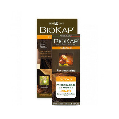 Biokap Nutricolor 6.3 + Šampon za farbanu kosu GRATIS