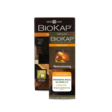 Biokap Nutricolor 1.0 + Šampon za farbanu kosu GRATIS