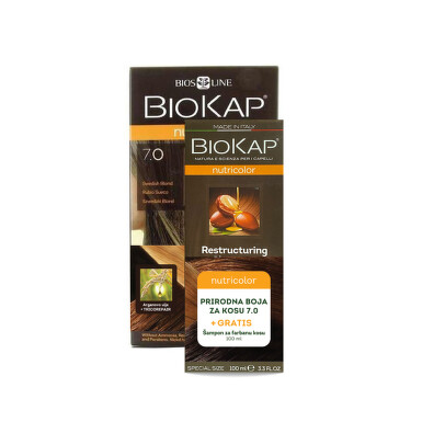 Biokap Nutricolor 7.0 + Šampon za farbanu kosu GRATIS