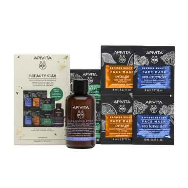 Apivita Promo set 3 maske za lice + Pena za čišćenje lica, 75 ml