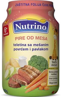 Nutrino Pire od mesa sa teletinom, mladim povrćem i pavlakom 190 g