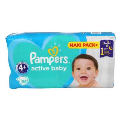 Pampers Active Jumbo 4+ maxi + 58 komada new