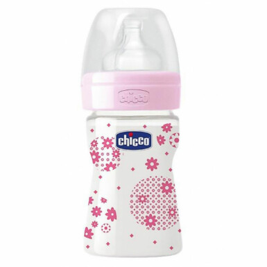 CHICCO boca staklena giotto 0+ devojčice150 ml