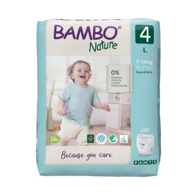 Bambo Nature gaćice 4, 7-14 kg 20 komada