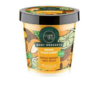 Organic Shop Body Dessert Mango Sugar Sorbet Instant Renewal Body Scrub 450 ml