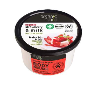 Organic Shop Body Mousse Strawberry Yoghurt 250 ml