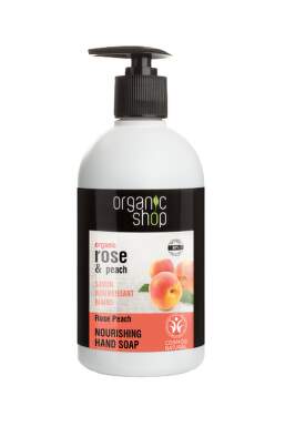 Organic Shop Nourishing Hand Soap Rose & Peach 500 ml