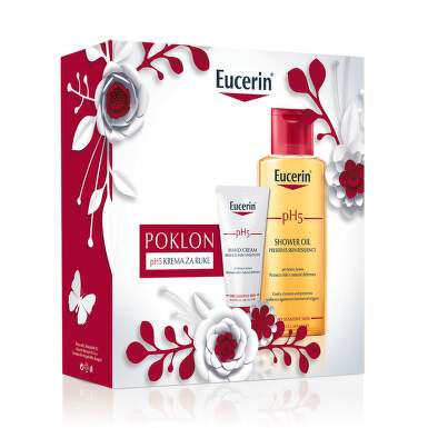 Eucerin Box pH5 Ulje za tuširanje 200 ml + Krema za ruke, 75 ml GRATIS