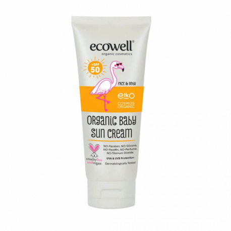 Ecowell organska krema za suncanje za bebe SPF50 110g