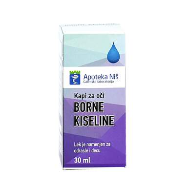 Kapi za oči borna kiselina 3 % 30 ml