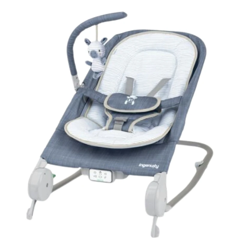 Kids II Ingenuity Happy Belly ležaljka za bebe Chambray, 0-9kg