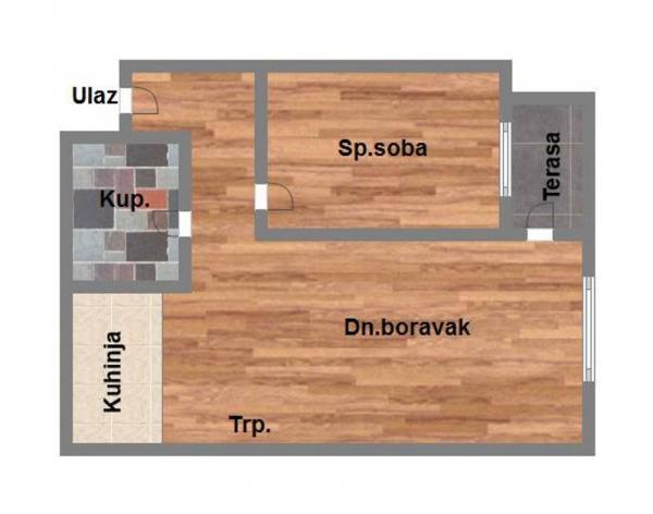 Dvosoban stan na prodaju, 43m2, 111.980€