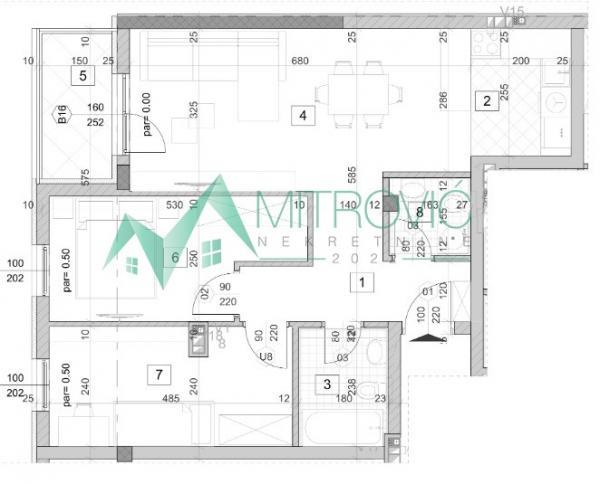 Dvoiposoban stan na prodaju, 65m2, 154.000€