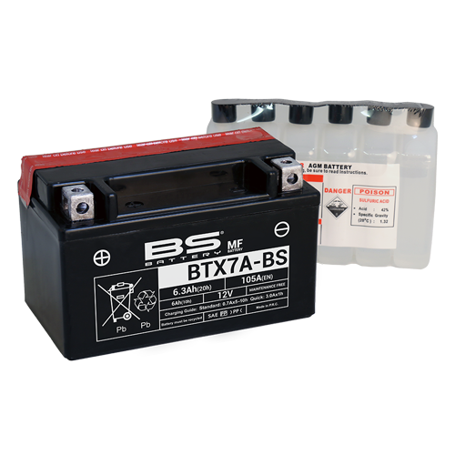 Akumulator BS 12V 6Ah l gel BTX7A-BS levi plus (150x87x93) 90A