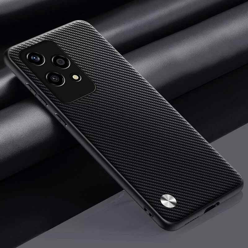 Maska PU Kožna za Honor 200 Lite carbon