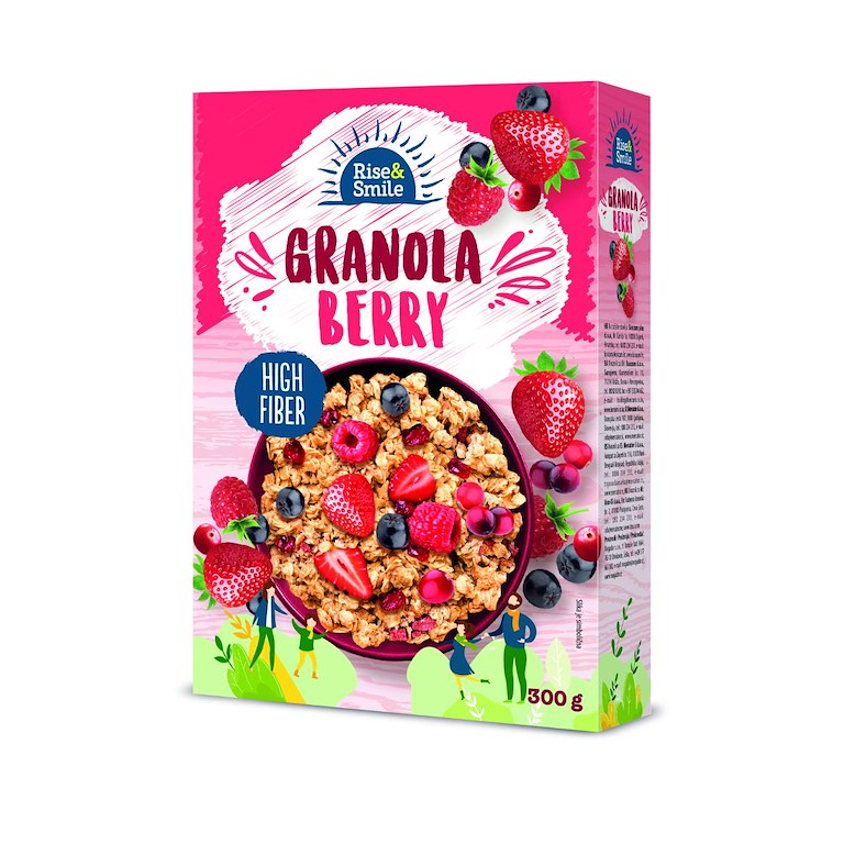 Rise&smile granola berry 300g rise&smile