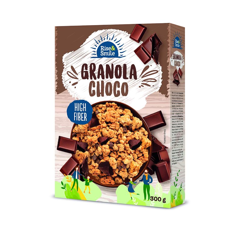 Rise&smile granola choco 300g rise&smile