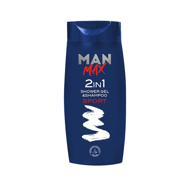 Max sport 2u1 gel za tuširanje, 1 kom.