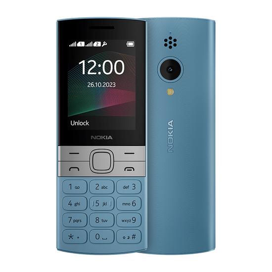 Mobilni telefon Nokia 150 2023, Plava, 2.4'', 320 x 240 px, 4 MB RAM, Micro SD, 0.3 Mpix