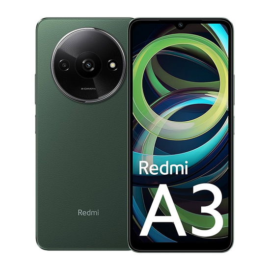 Mobilni telefon Xiaomi REDMI A3, Zelena, Dual Sim, 6.71'', 1650 x 720 px, Octa Core, PowerVR GE8320, 4 GB RAM, 128 GB, 8.0 + 0.08 / 5.0 Mpix