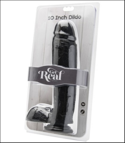 Realisticni dildo 10" crni