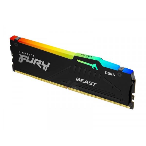 Kingston DIMM DDR5 16GB 6400MT/s KF564C32BBEA-16 FURY Beast Black RGB EXPO