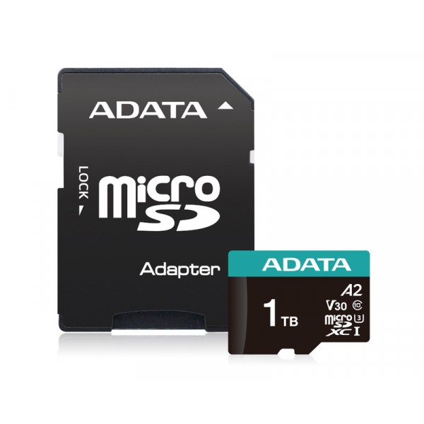 A-DATA Memorijska kartica UHS-I U3 MicroSDXC 1TB V30S + adapter AUSDX1TUI3V30SA2-RA1