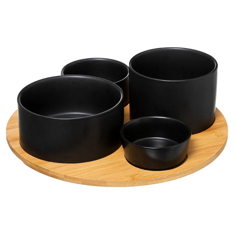 Secret de gourmet set za predjelo 5 kom keramika bambus crna