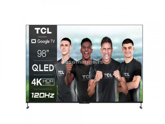 Televizor TCL 98C735/QLED/98"/4K HDR/144Hz/GoogleTV/crna