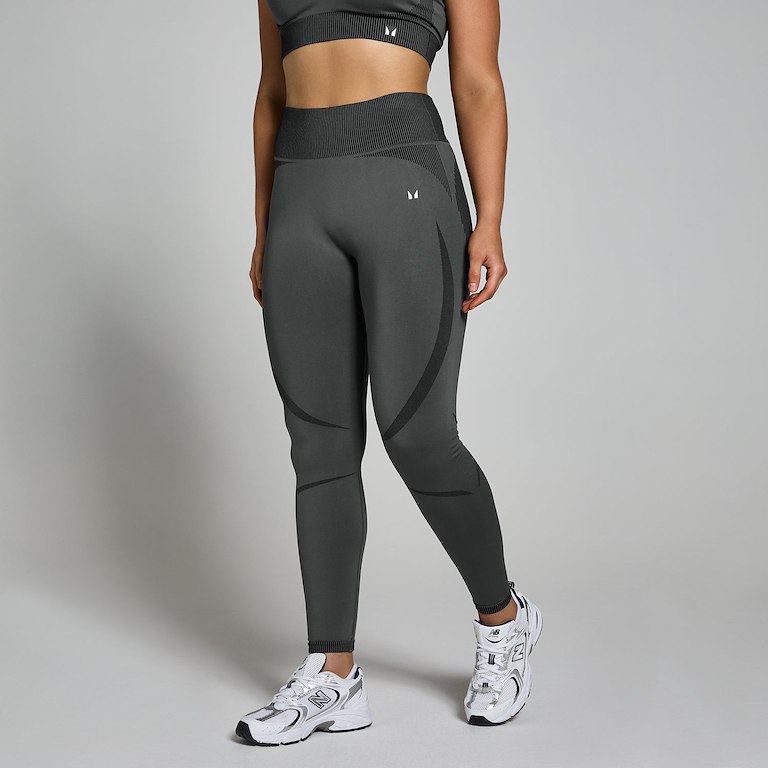 MP Women's Two Toned Seamless Leggings - ženske helanke - crne