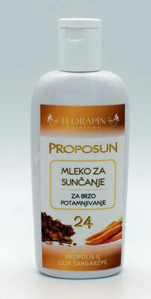 FLORAPIN Mleko za sunčanje za brzo potamnjivanje kože sa 24 SPF