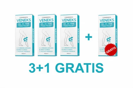 VENEKS Gel za vene 3+1 GRATIS