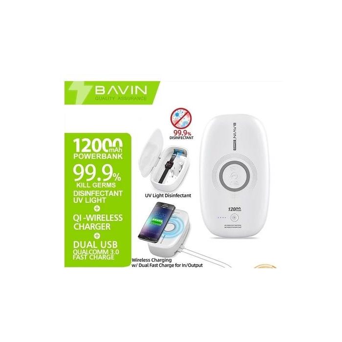 Bavin Sterilizator/ Power Bank 12000mAh/Wireless punjač 10w bela