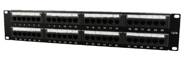 NPP-C548CM-001 Gembird Cat.5E 48 port patch panel with rear cable management