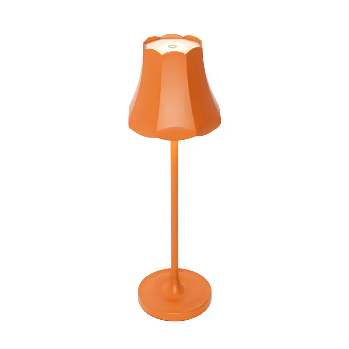 Retro stola lampa narandžasta punjiva IP44 - Granny