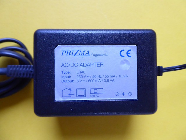 PRIZMA strujni adapter 6V / 600mA