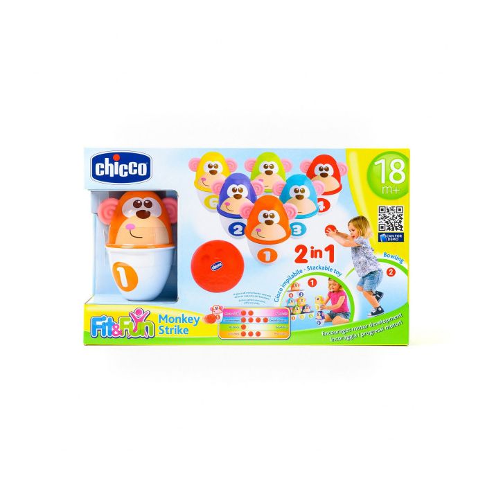 Chicco igračka set za kuglanje-Majmunčići