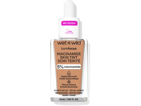 Wet n Wild Tonirani serum Bare Focus Niacinamide Skin Tint Amber Beige Medium Dark 32ml